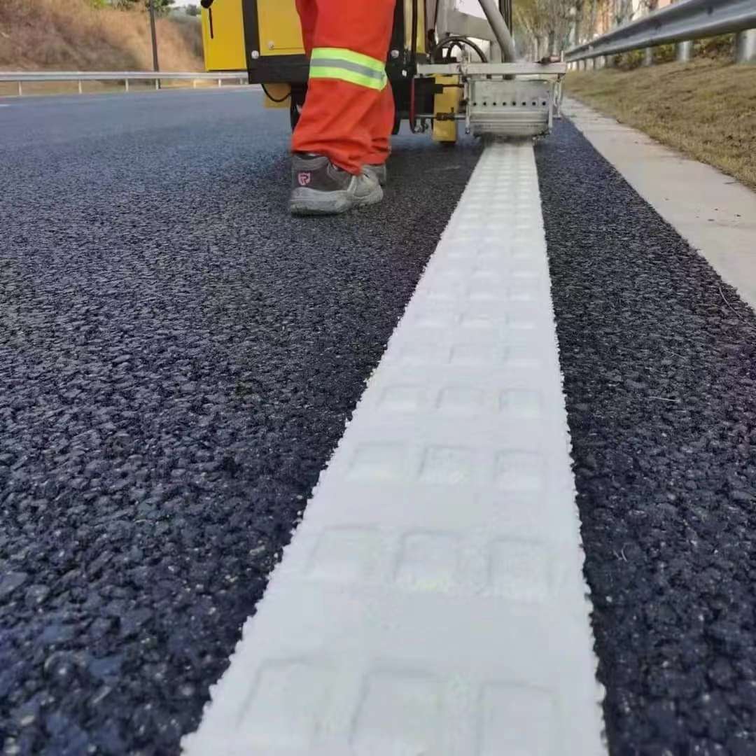 Construction site of top road company's hot melt road coating - TOPROAD